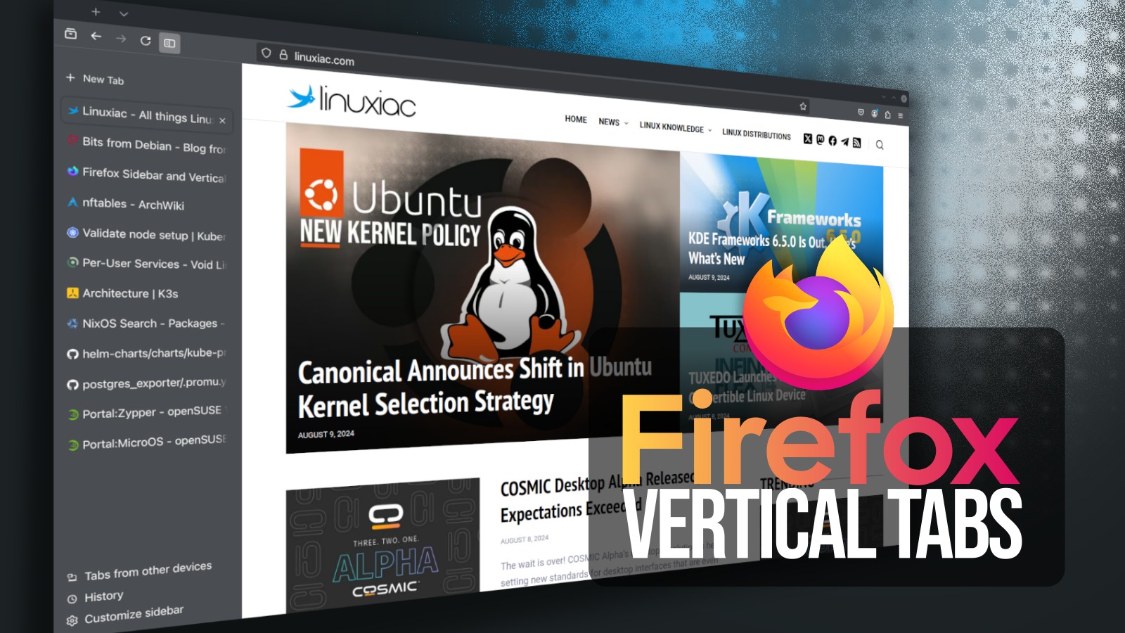 First Look: Vertical Tabs and Sidebar Enhancements in Firefox