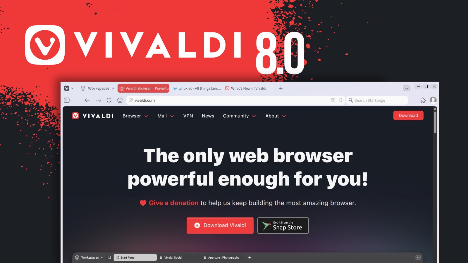 Vivaldi Browser 8.0 Debuts New Unified Design and Layout Presets